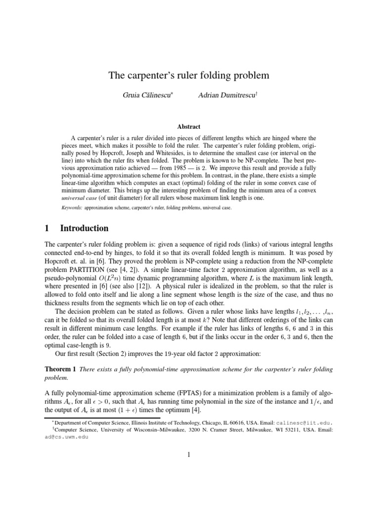 Ruler Folding Problem Paper | Download Free PDF | Interval (Mathematics ...