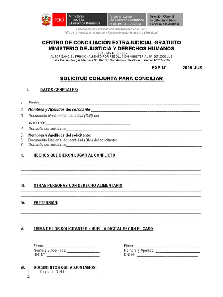 Solicitud Conjunta de Conciliación | PDF | Control de acceso | Autenticación