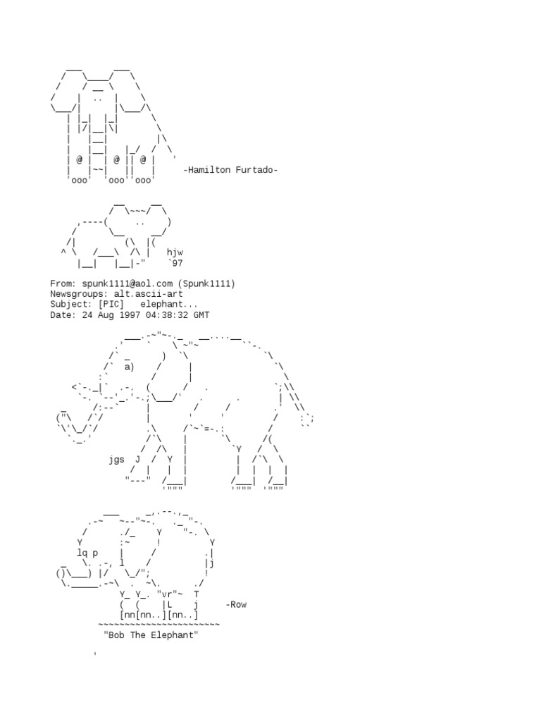 ASCII - Various Animals | PDF