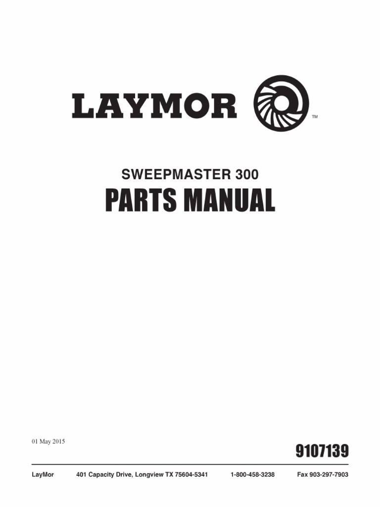 Sweepmaster 300 Parts & Service Guide | PDF | Brake | Transport