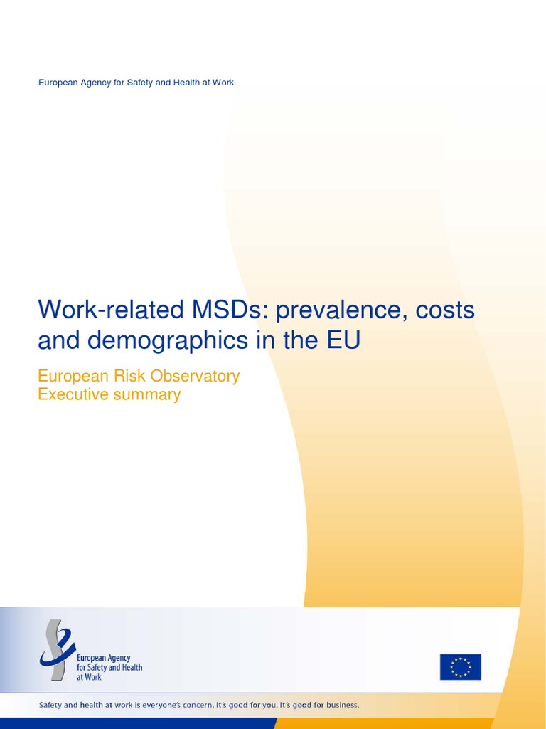 Work Related MSDs Prevalence Costs and Demographics in EU Summary | PDF ...
