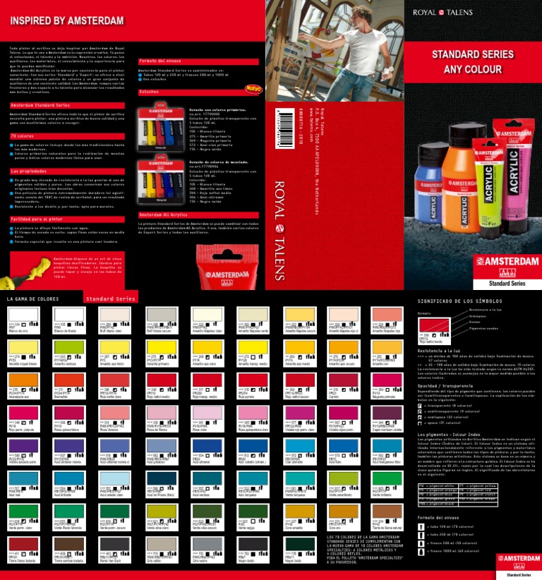 Amsterdam Acrilicos Color Chart - Esp | PDF | Color | Pinturas