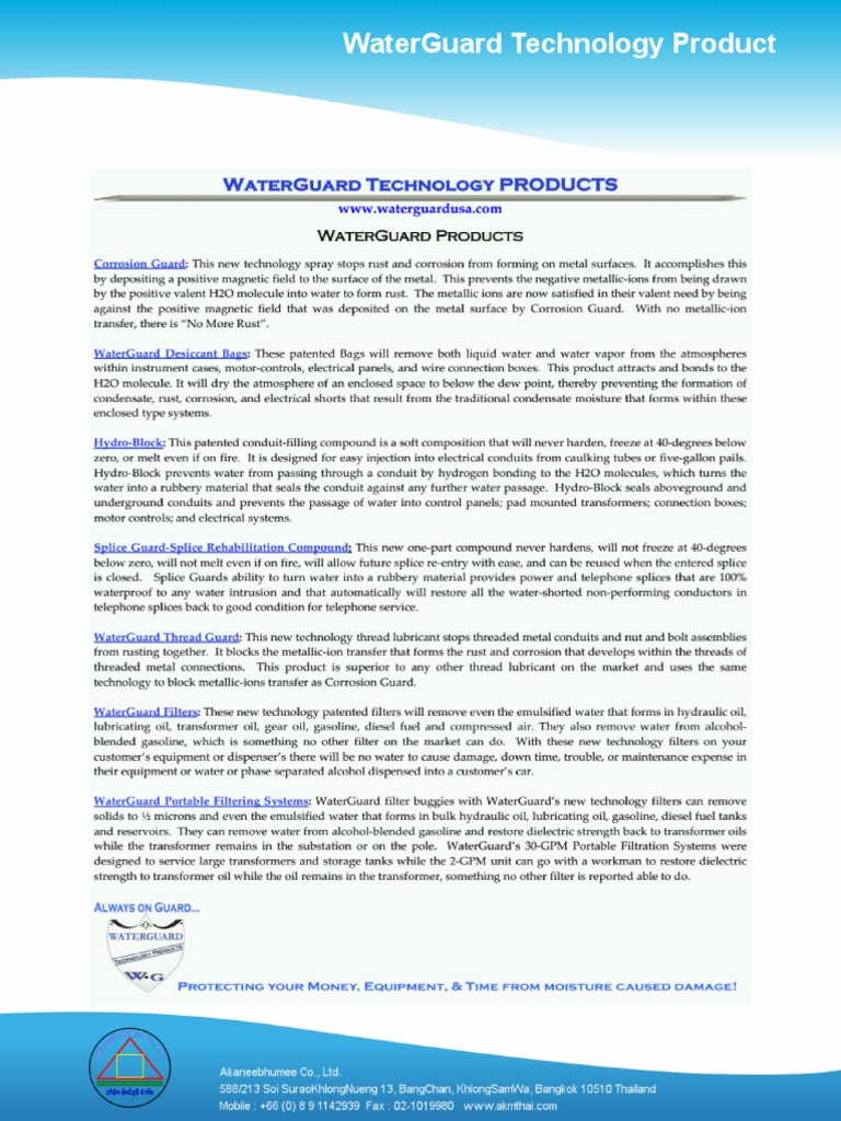 Catalogo WaterGuard | PDF