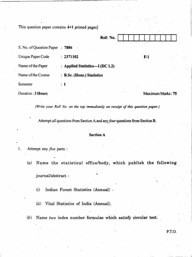 Iiiiiii. I.Iiii: (Write Your Roll No. On The Top Immediately On Receipt ...