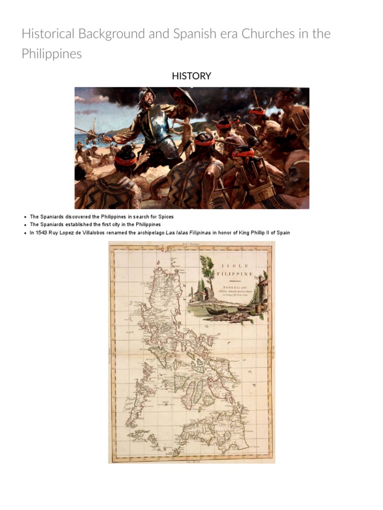 Historical Background and Spanish Era Churches in The Philippines - AR ...