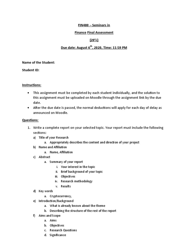 Final 20 Assessment | Download Free PDF | Abstract (Summary) | Data