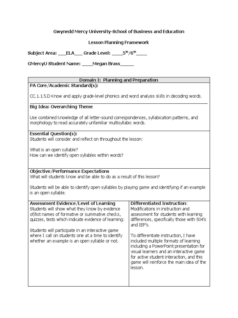 Lesson 3 | PDF | Differentiated Instruction | Lesson Plan