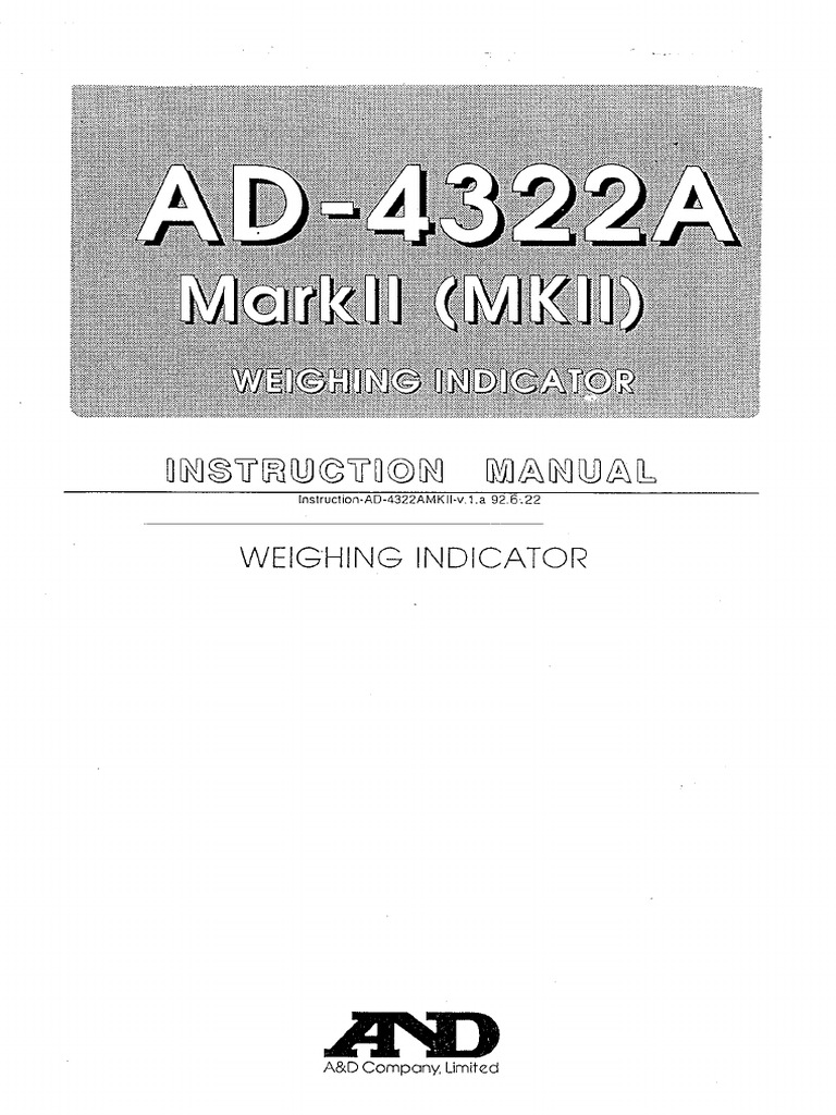 AD-4322 Instruction Manual | PDF