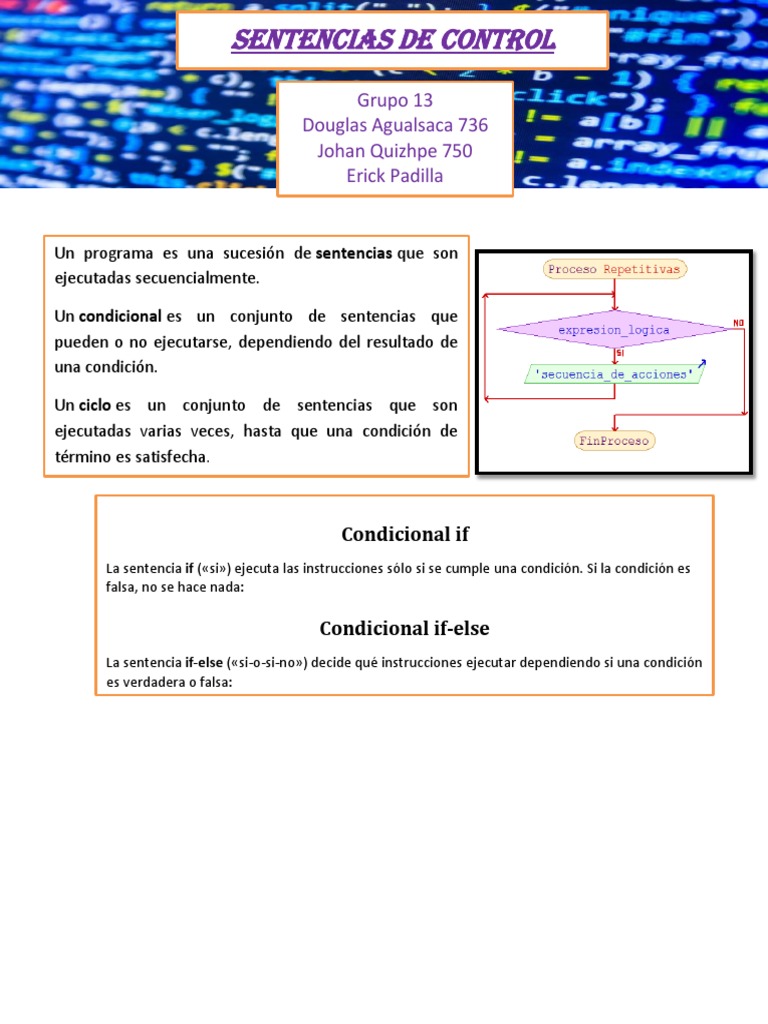 Ejemplo de Sentencia de Control | PDF