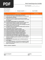 Lifting Equipment Inspection Checklist | PDF | Technology & Engineering