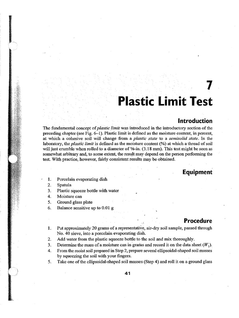 6 - Plastic Limit Test | PDF
