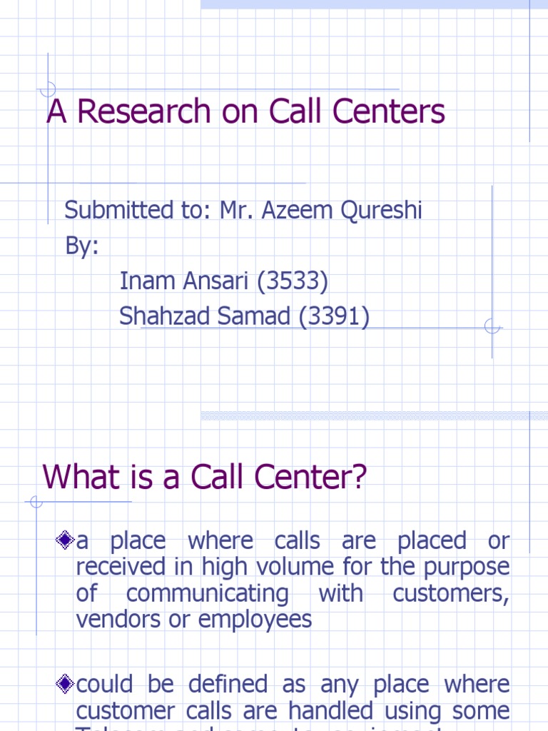 Call Center Research Overview and Insights | PDF | Call Centre ...