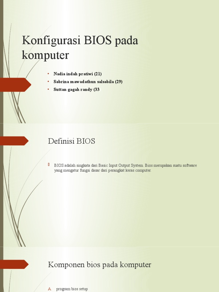 Konfigurasi BIOS Pada Komputer | PDF