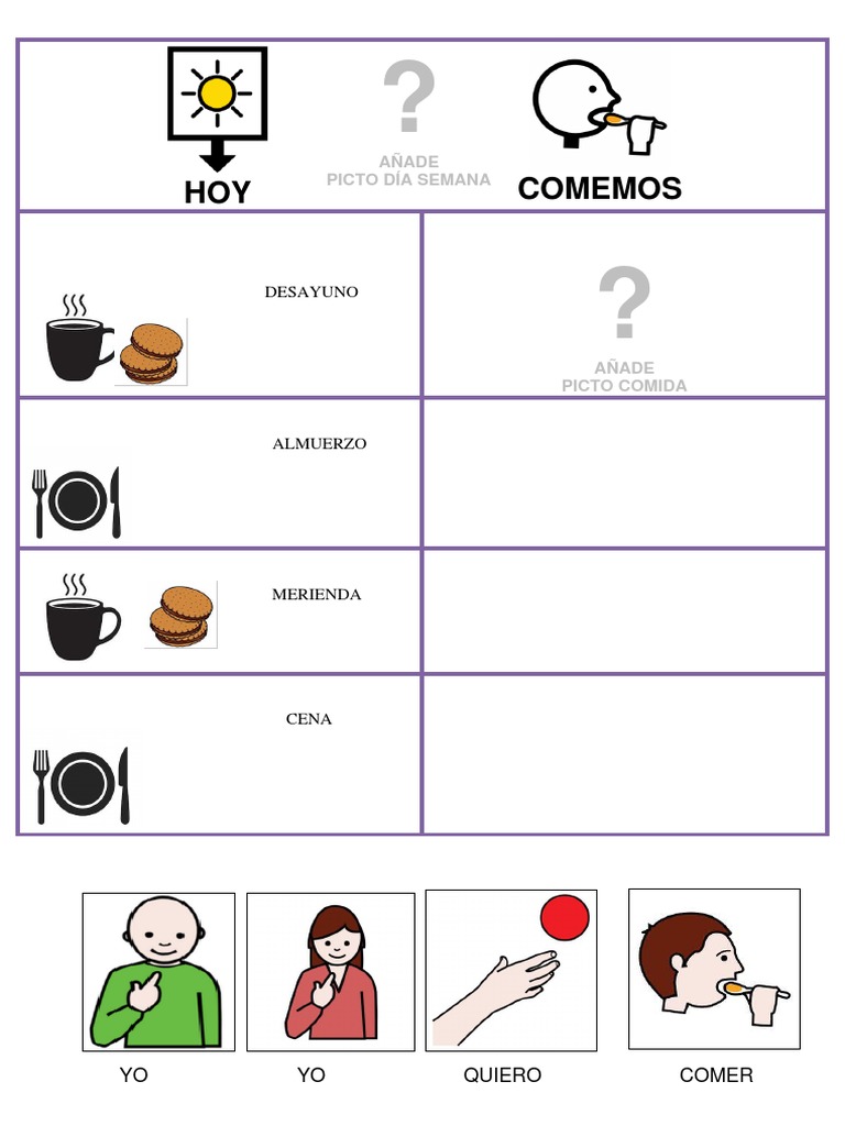 Pictogramas Alimentacion Agus | PDF | Cocina mediterranea | Cocina