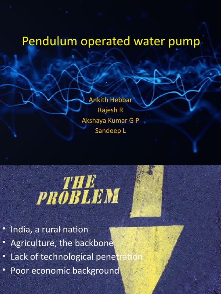 Pendulum Operated Water Pump | PDF