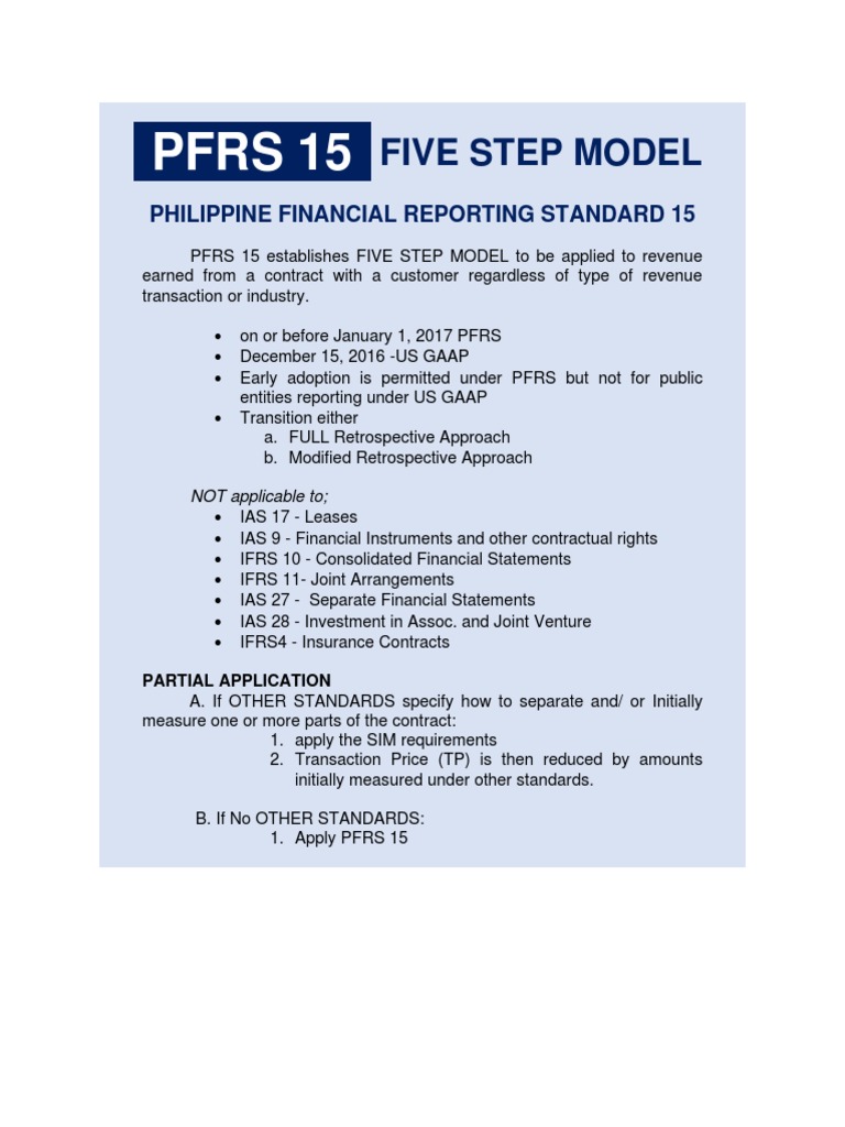 8 - PFRS 15 Five Step Model PDF | PDF | International Financial ...