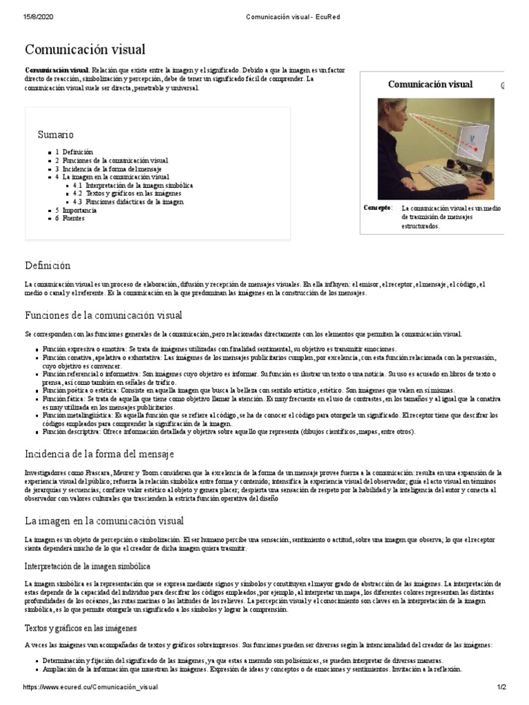 Comunicación Visual: Conceptos y Funciones | PDF | Imagen | Comunicación