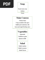 High Skill Dishes for GCSE Food Tech | PDF