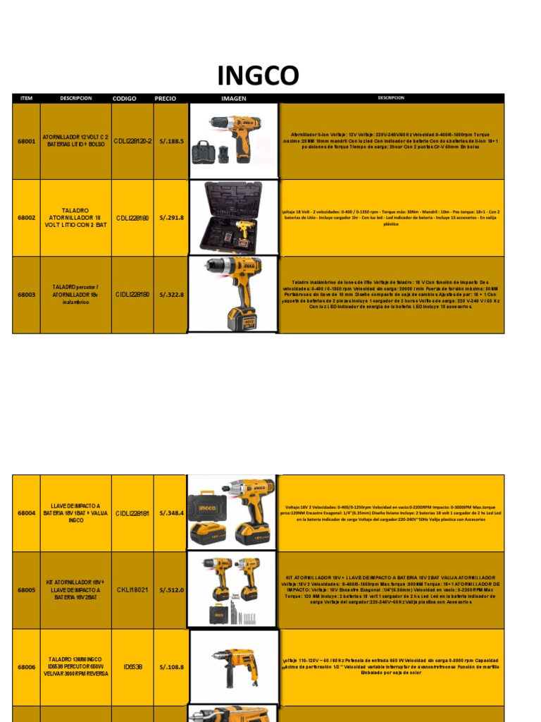 Ingeco Catalogo PDF | Descargar gratis PDF | Cepillo | Perforar