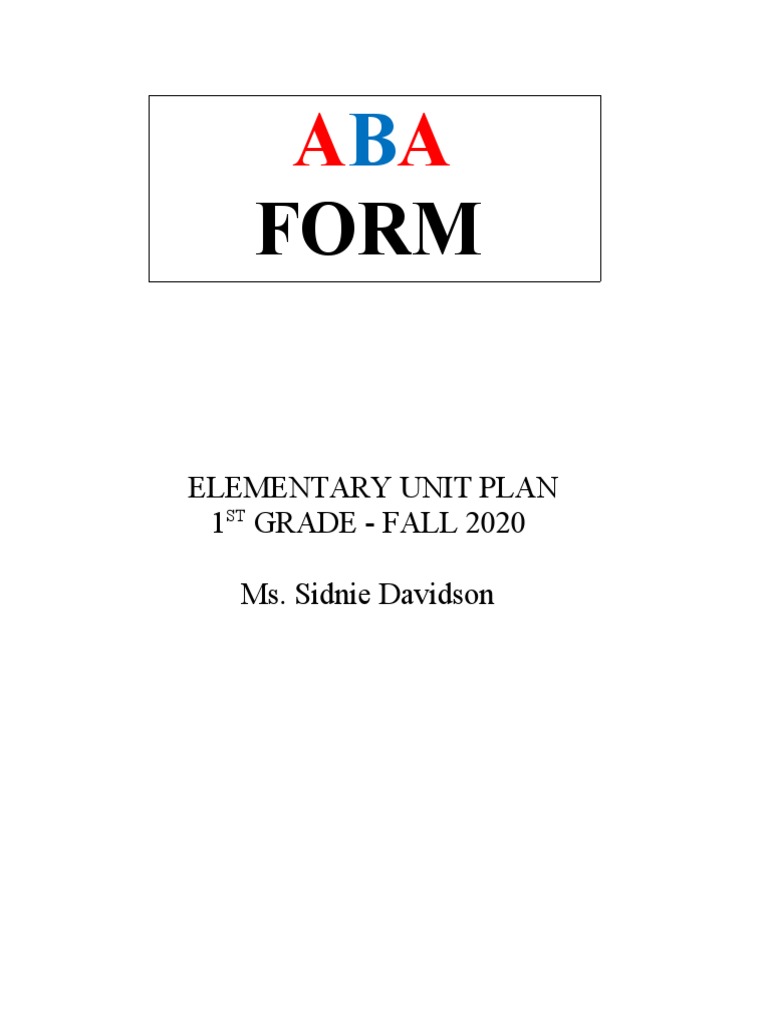 1st Grade ABA Form Music Unit Plan | PDF | Lullabies | Entertainment