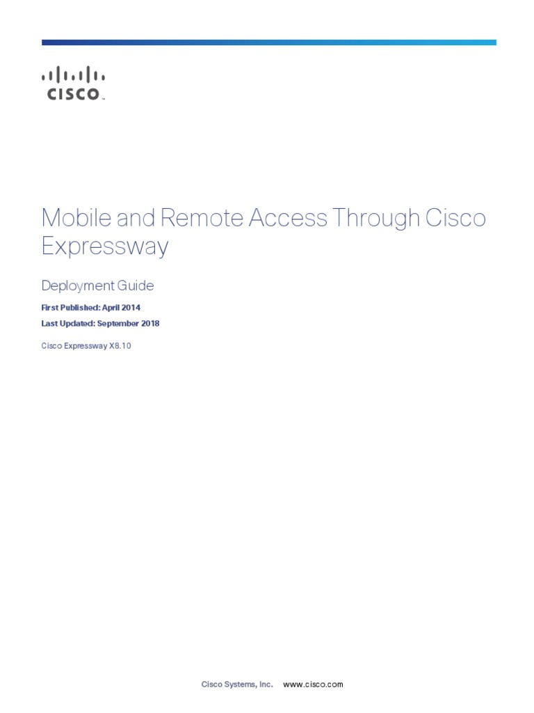 Mobile Remote Access Via Expressway Deployment Guide X8 10 Pdf Public Key Certificate