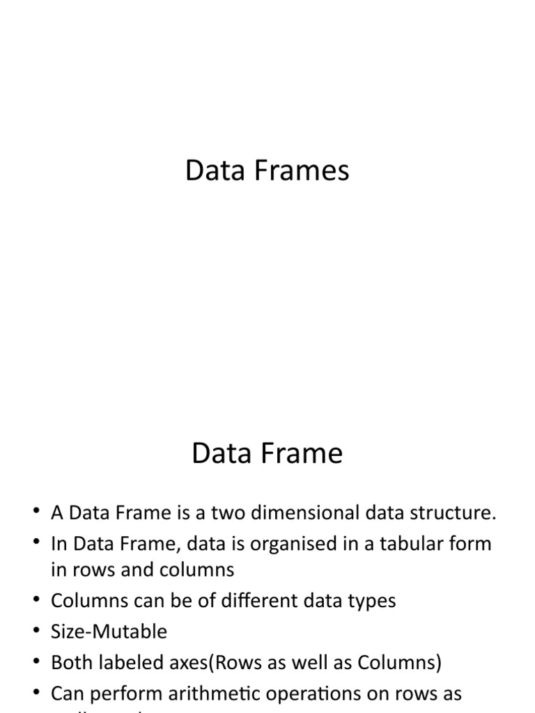 Data Frames-1 | PDF | Notation | Information Retrieval