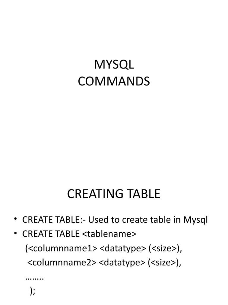 Mysql 2 | PDF | Table (Database) | Sql