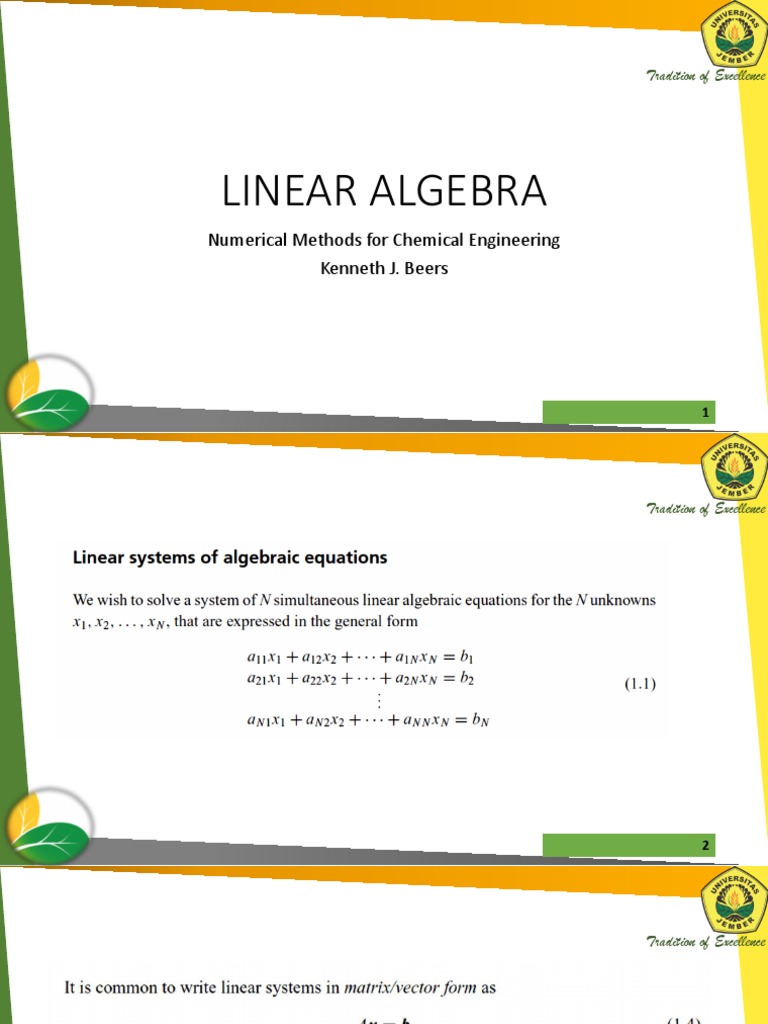 Linear Algebra | PDF | Science & Mathematics | Technology & Engineering