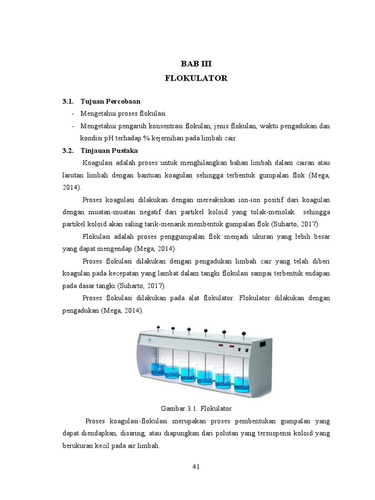 BAB 3 Flokulator | PDF | Memasak, Makanan, & Anggur | Teknologi & Rekayasa