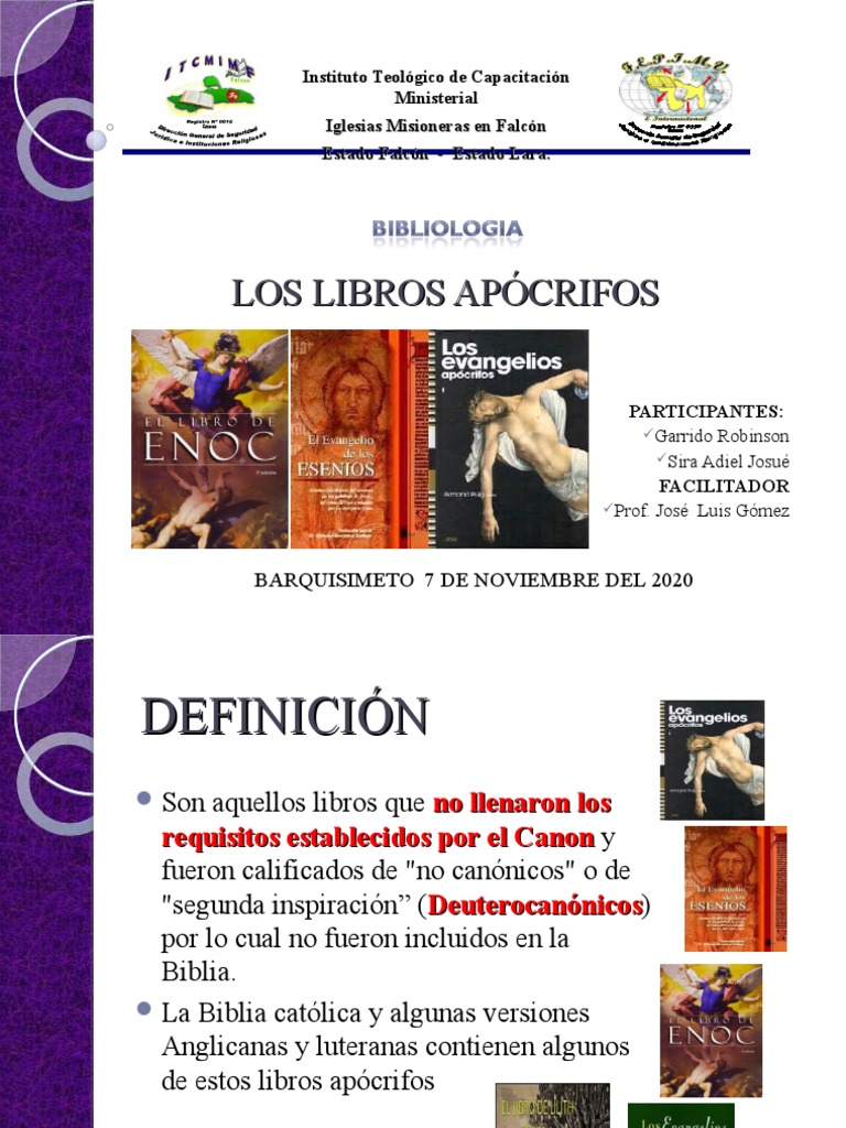 Los Libros Apocrifos | PDF | Canon bíblico | Biblia