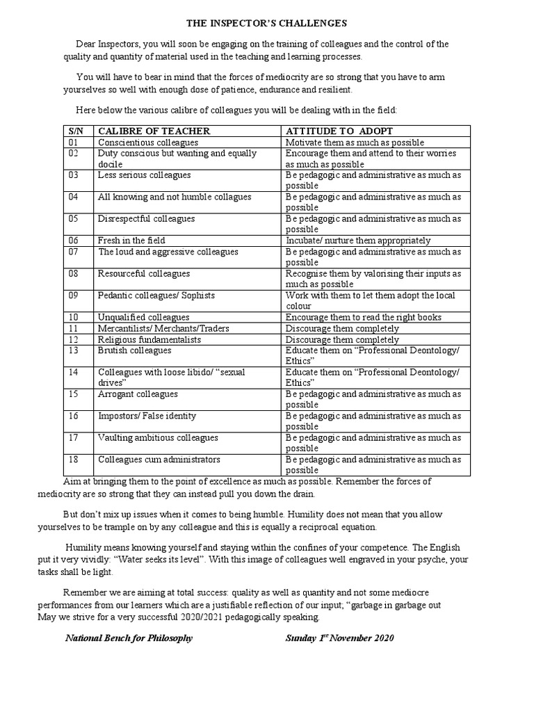 The Inspector Challenge | PDF | Philosophical Theories | Psychology