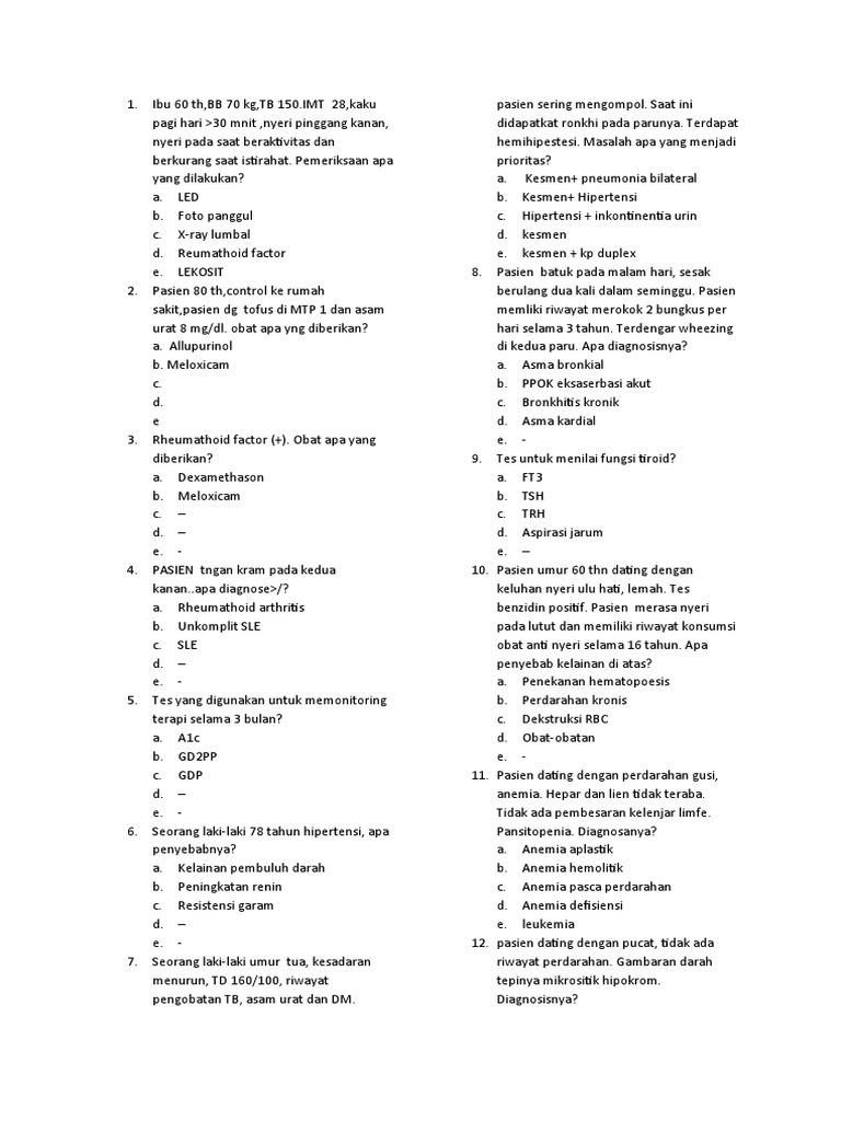 Soal Ujian Kompre | PDF