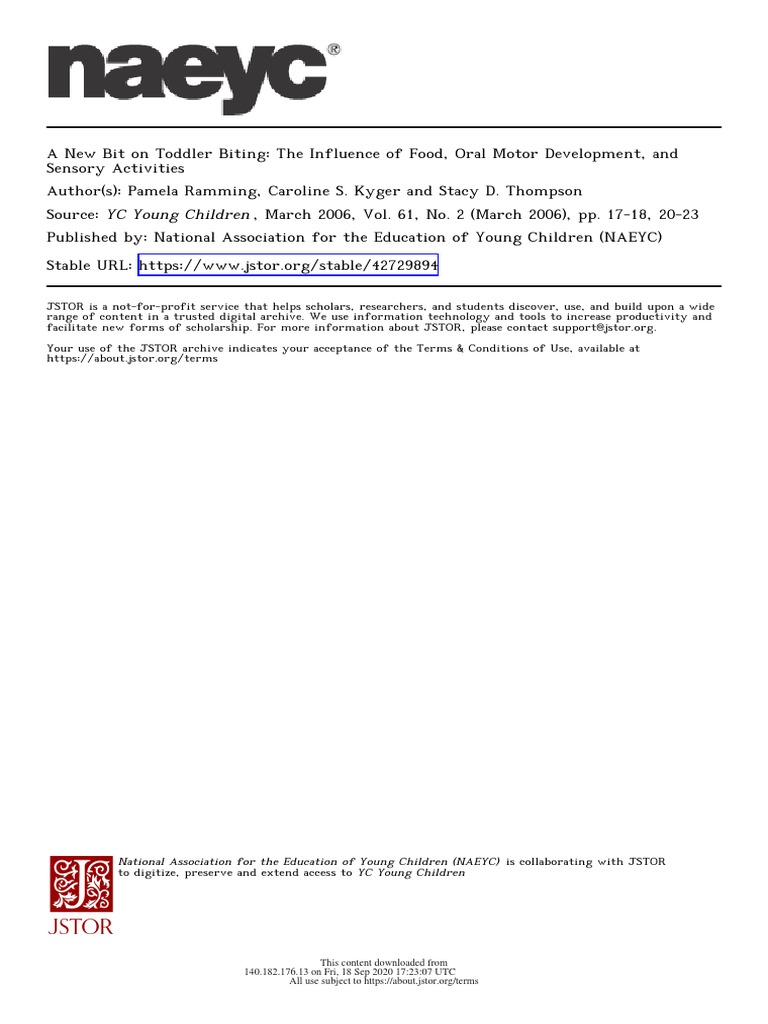 Biting Naeyc | PDF | Senses | Early Childhood Education