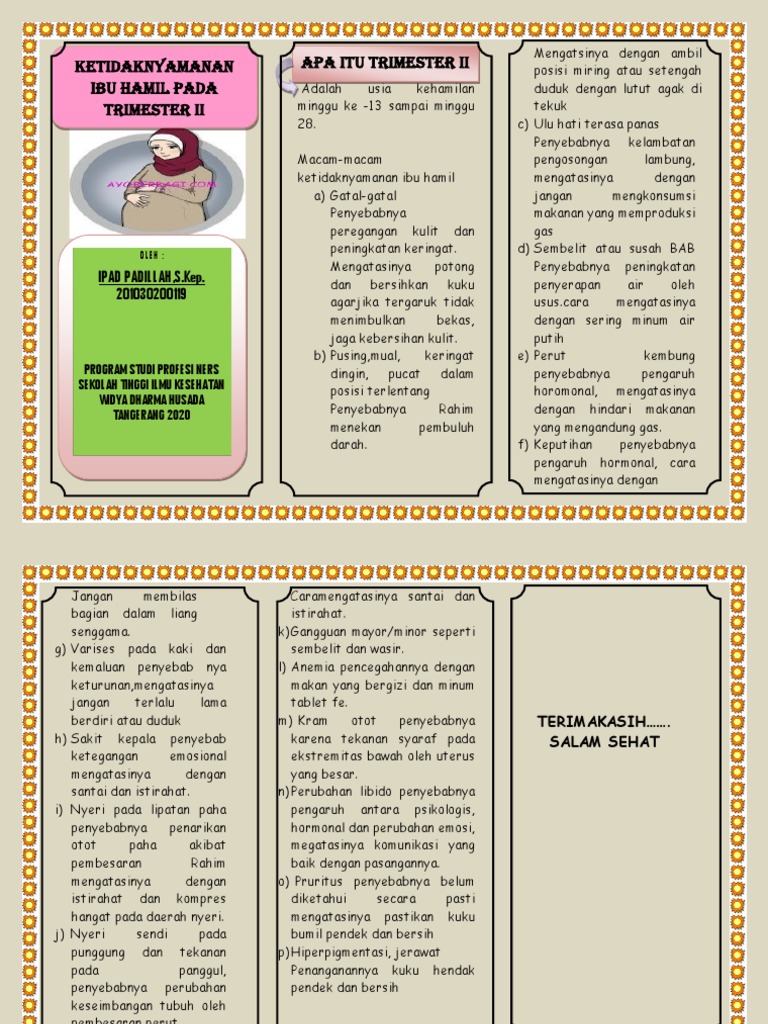 Ketidaknyamanan Ibu Hamil Trimester 2 | PDF
