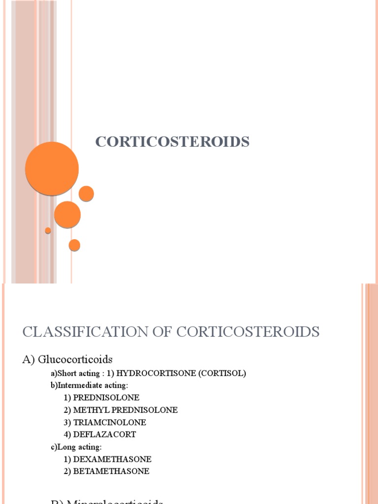 CORTICOSTEROIDS | PDF | Corticosteroid | Endocrine System