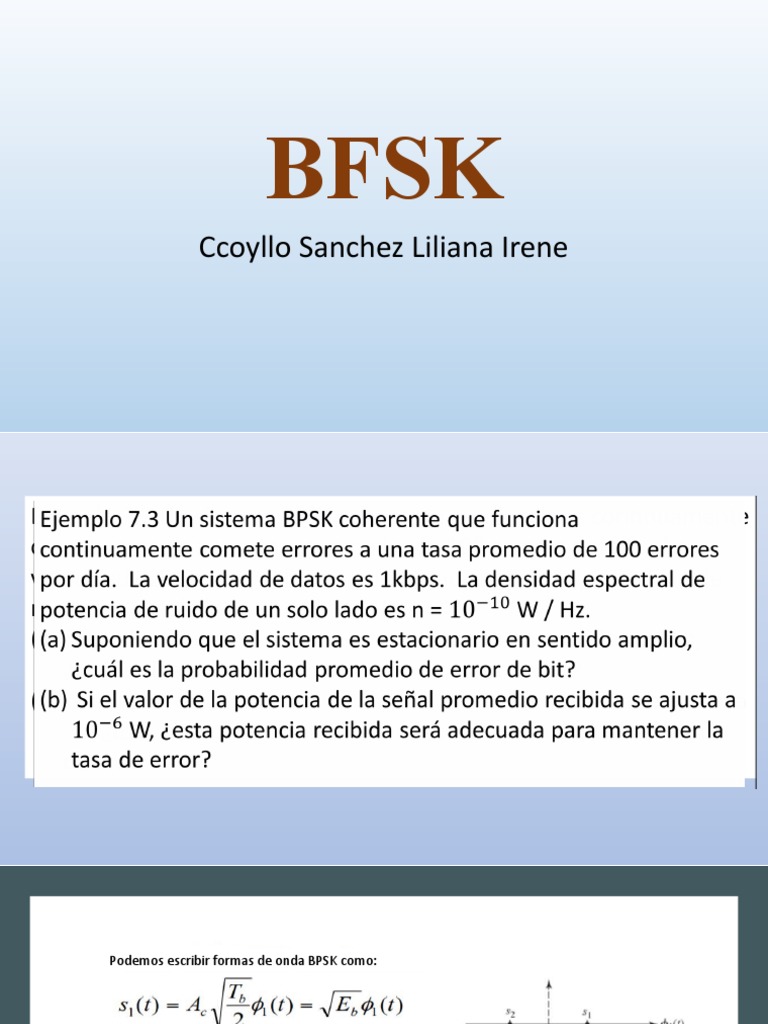 Ejercicio de BFSK | PDF