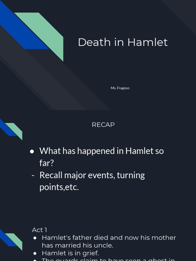 Death in Hamlet | PDF | Hamlet | Plays