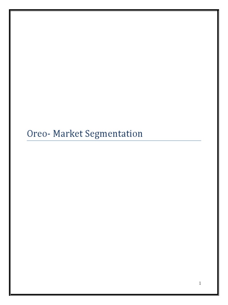Oreo | PDF | Market Segmentation | Brand