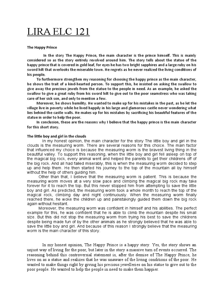 Lira Elc 121: The Happy Prince | PDF | The Happy Prince And Other Tales
