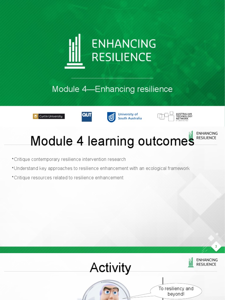 Module 4 Enhancing Resilience | PDF | Psychological Resilience ...
