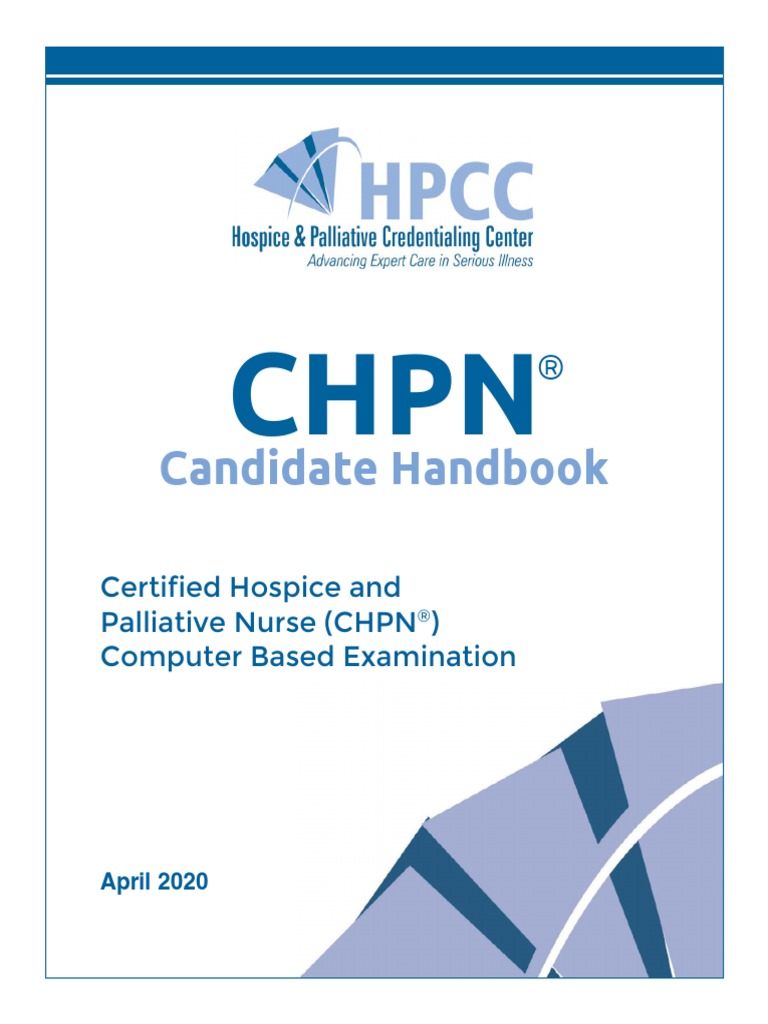 HPCC CHPN Handbook April 2020 | PDF | Palliative Care | Test (Assessment)