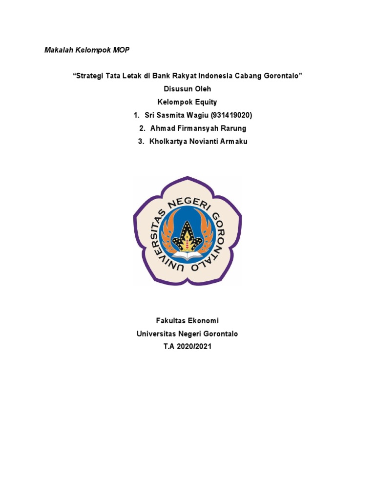Makalah Kelompok MOP - Tata Letak | PDF
