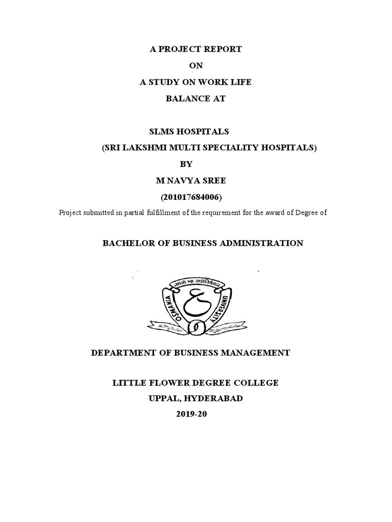 Bba Project | PDF | Work–Life Balance | Human Resource Management