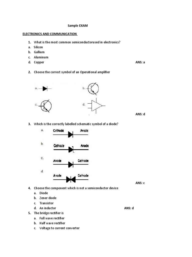 Sample ETO2 Exam | PDF | Electrical Resistance And Conductance | Rectifier
