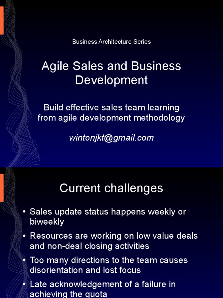 Agile Sales Methodology Overview | PDF | Scrum (Software Development ...