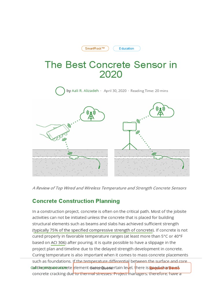 Concrete Sensors PDF | PDF | Thermocouple | Wireless