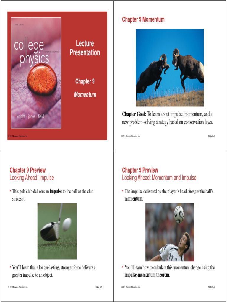 Presentation: Chapter 9 Momentum | PDF | Momentum | Collision