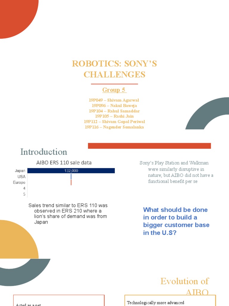 Robotics: Sony'S Challenges: Group 5 | PDF | Sony | Brand