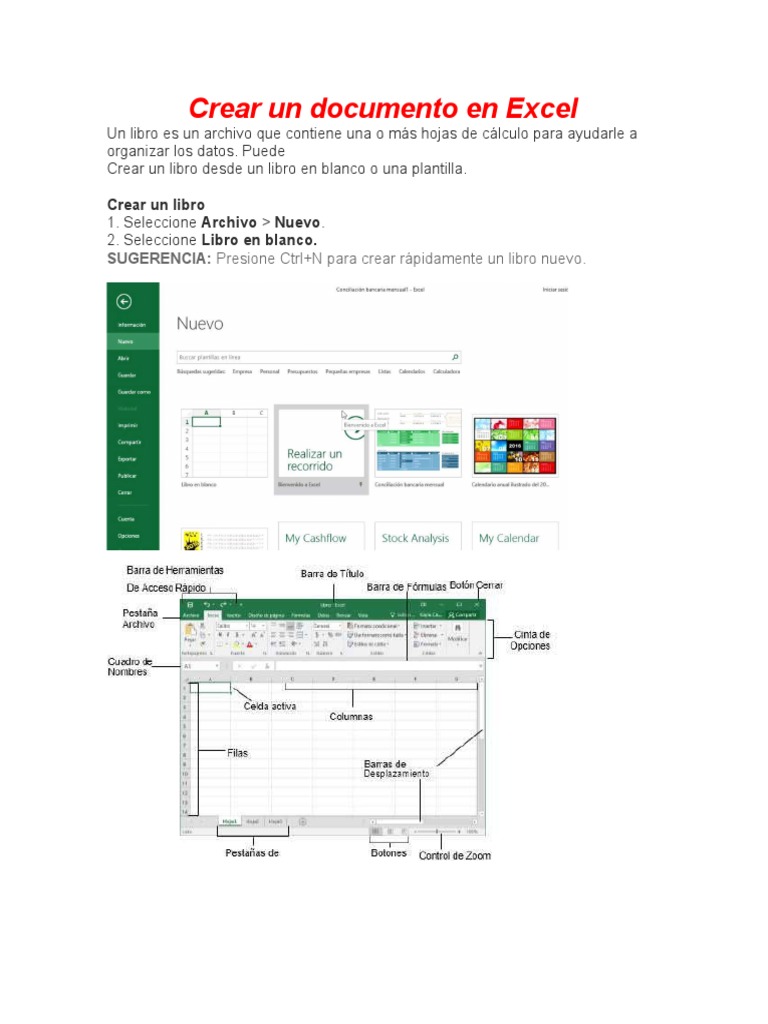 Crear Un Documento en Excel | PDF Crear Un Documento en Excel | PDF
