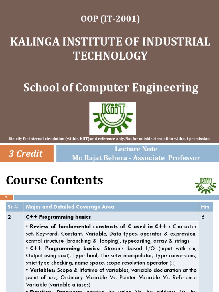 Oop C Programming Basics 1 Pdf Control Flow Data Type
